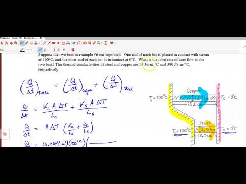 Topic 11, Example #7, Thermal Conduction of bars in parallel - YouTube