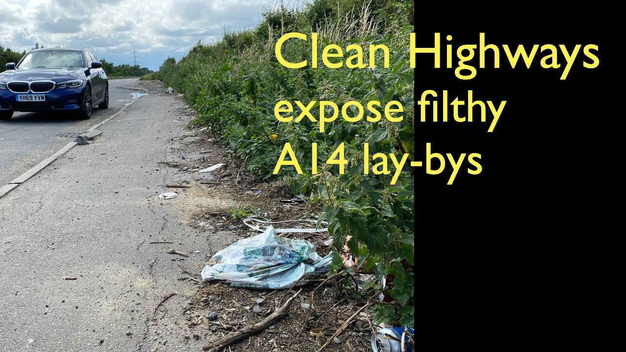 Neglected A14 lay-bys - YouTube