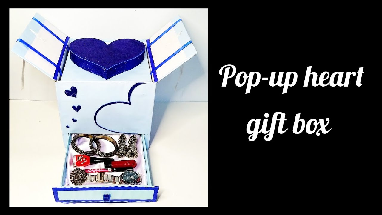 Pop-up heart box ️heart gift box ️budget friendly gift box | how to ...
