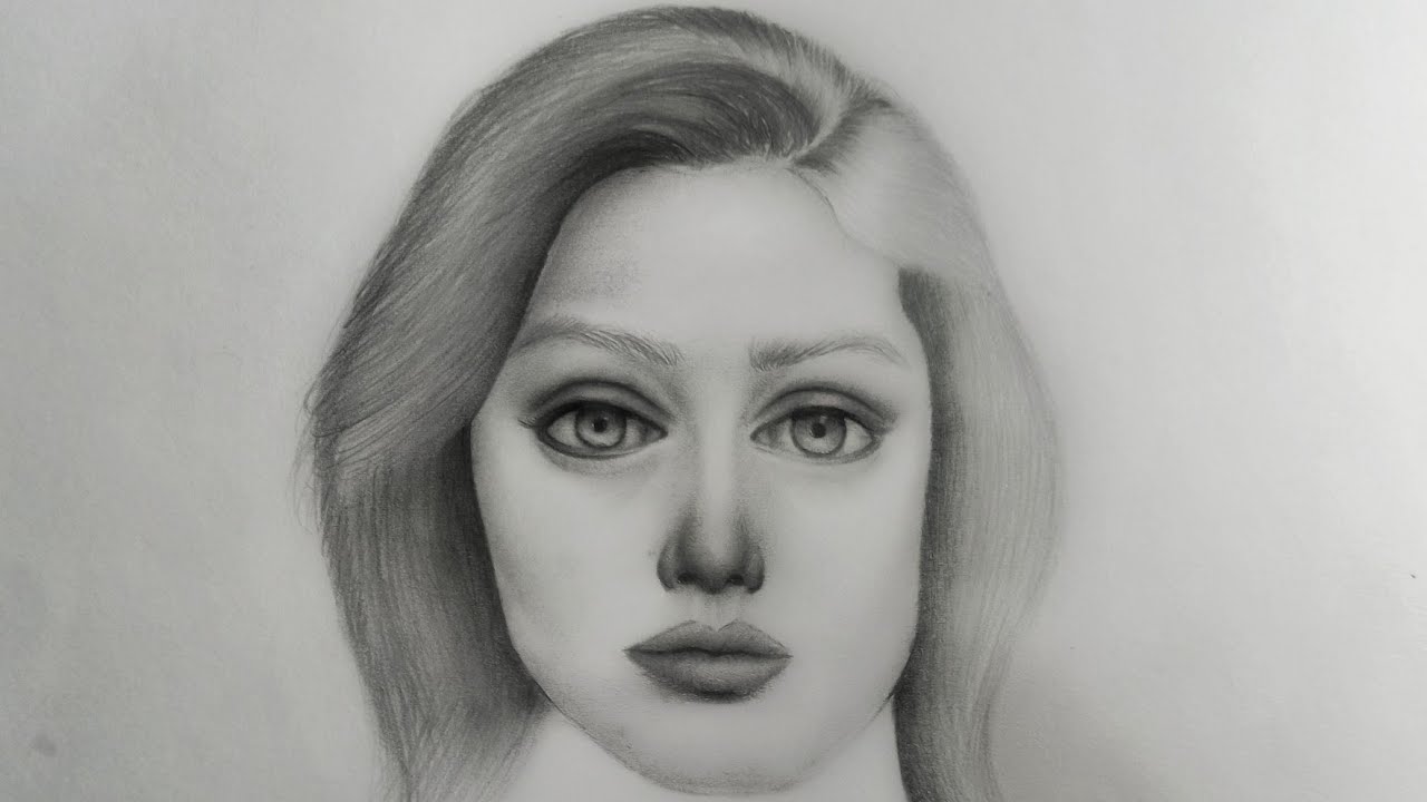 Drawing and Shading a Female Face with Graphite Pencils - Portrait ...