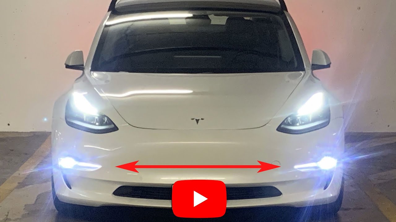 Tesla Model 3 SR+ Fog lights Install | Gen 2 wiring harness - YouTube