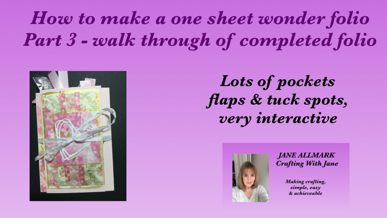 How to make a one sheet wonder folio - part 3 - walk through of completed folio. - YouTube