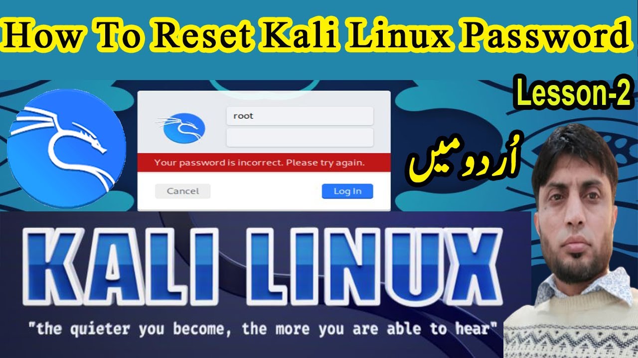 How To Reset Kali Linux Password | Lesson-2 - YouTube