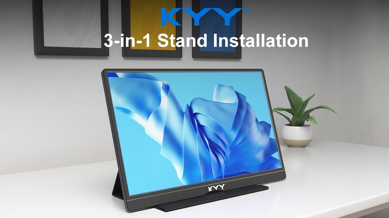 【3-in-1 Stand】How to Install the Stand for KYY K3-2 Portable Monitor ...