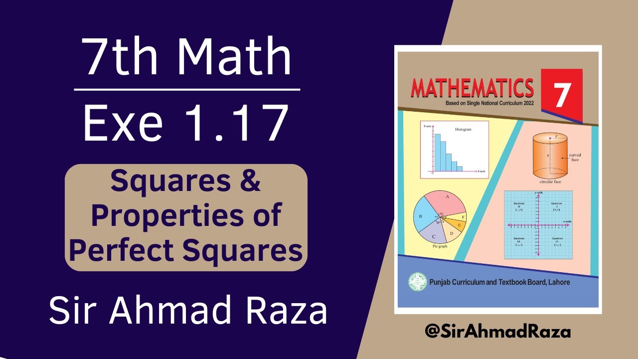 7th Class Math Exercise 1.17 | Square, Properties of Perfect Squares ...