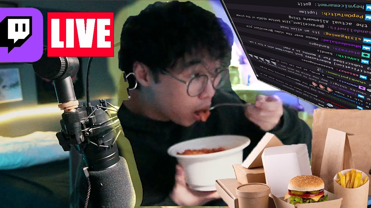 I GOT FREE FOOD LIVE ON TWITCH - YouTube