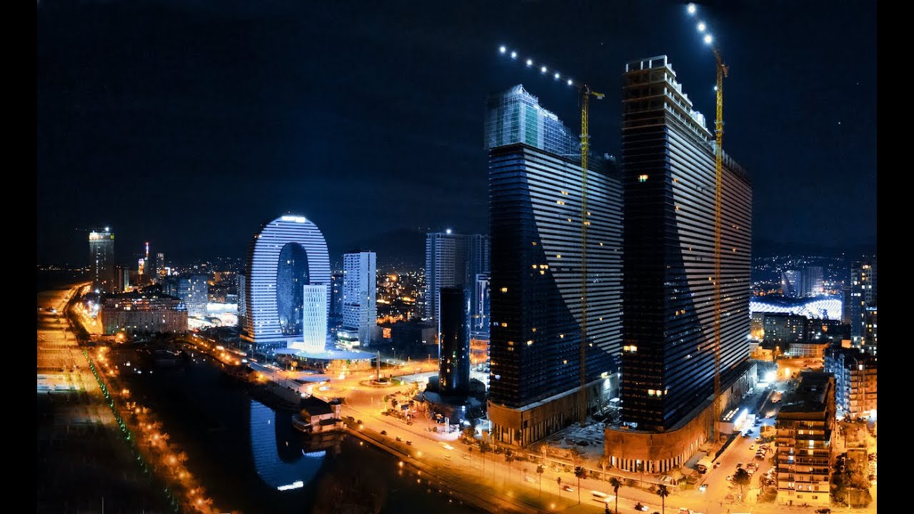 Batumi at night Jan 2021 - YouTube