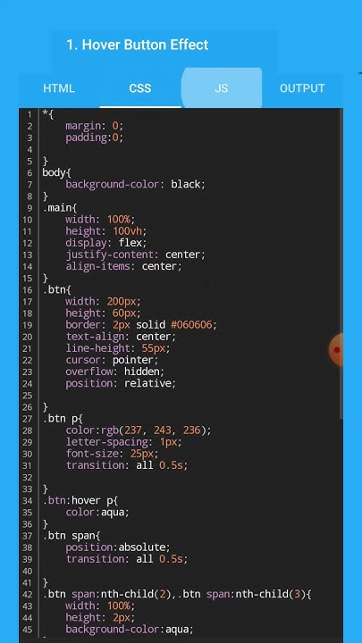 Hover Button Shorts Programming Coding Design Mswminthn Youtube