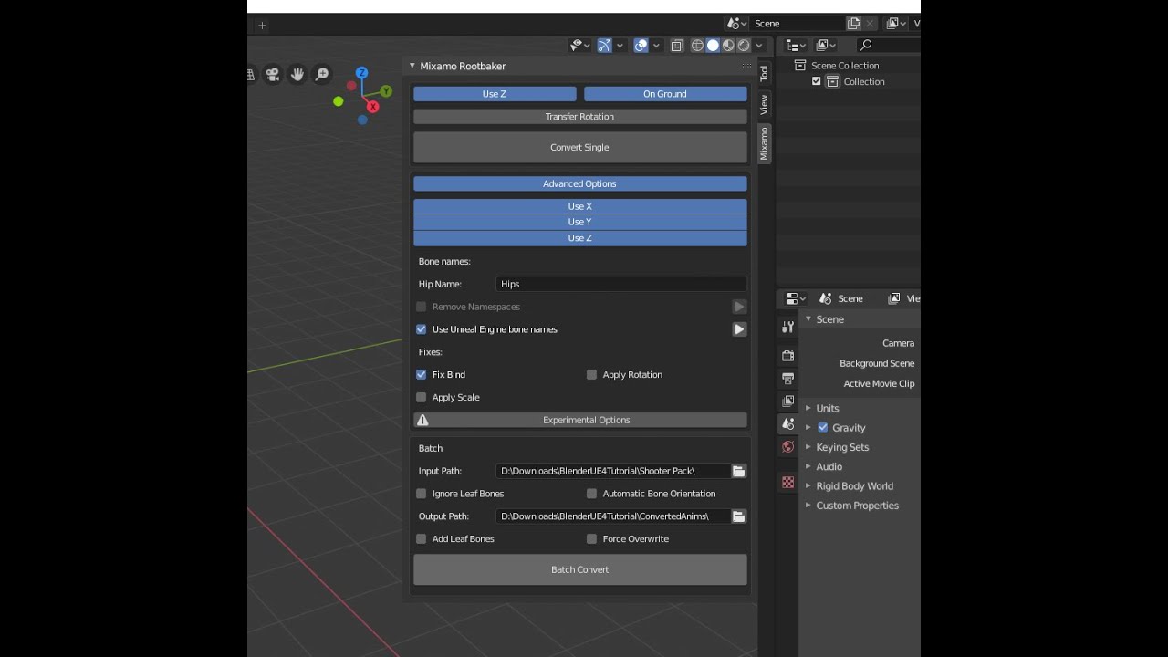 UE4 - Blender Root Bone Plugin Settings and Post Cleanup - YouTube