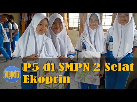 Kegiatan ekoprin di SMPN 2 Selat Kuala Kapuas - YouTube