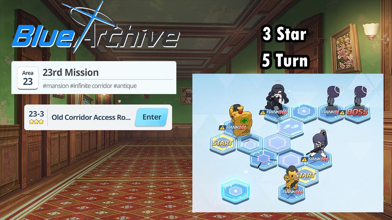 Blue Archive Global - Story Stage Normal 23-3 (3 Star & 5 Turn Clear ...