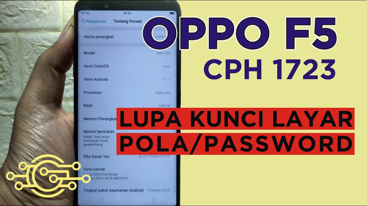 OPPO F5 cph 1723 Lupa Kunci Layar . POLA/PIN/PASSWORD. Mudah Tested ...