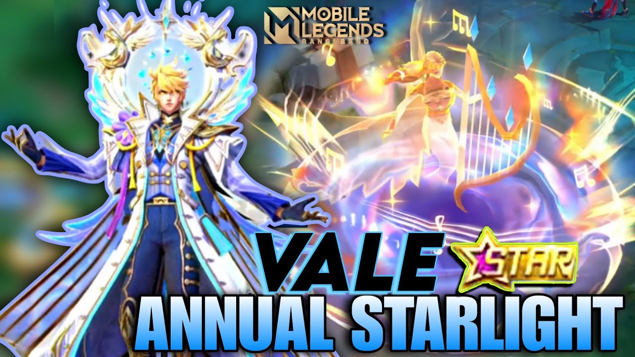 NEW VALE "CONCERTO OF LIGHT" ANNUAL STARLIGHT SKIN 2024 | MLBB NEW SKIN ...