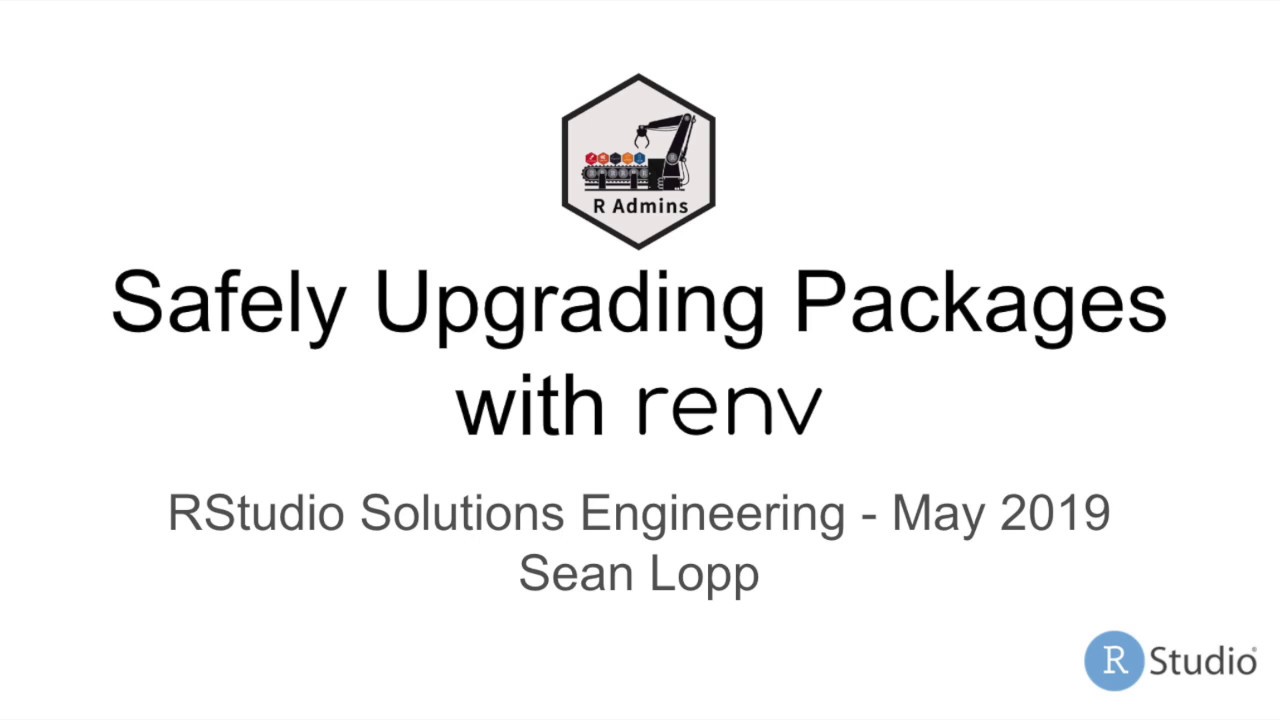 RStudio Solutions Cast: Safely Upgrading Packages with renv - YouTube