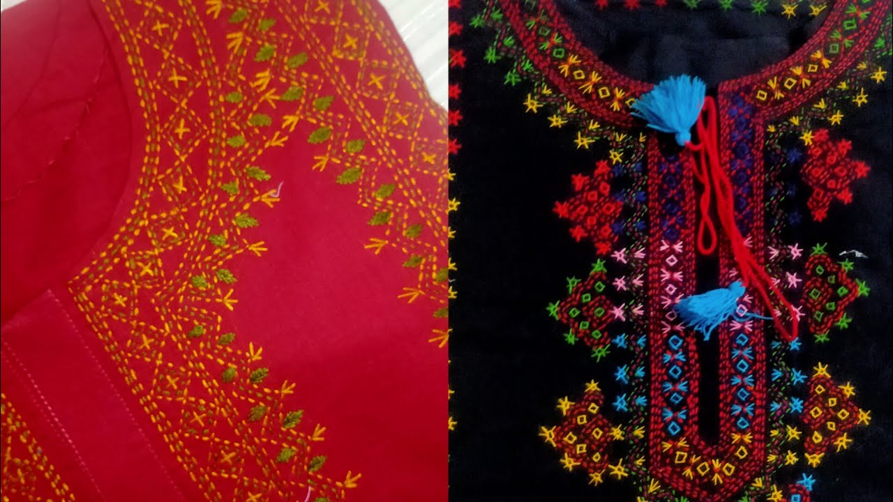 New Balochi hand embroidery dresses,ladies Balochi dress,chawal tanka ...