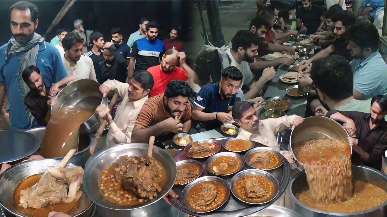Night to Morning: Community Enjoying Lahori Mutton Chanay and Pakistani ...