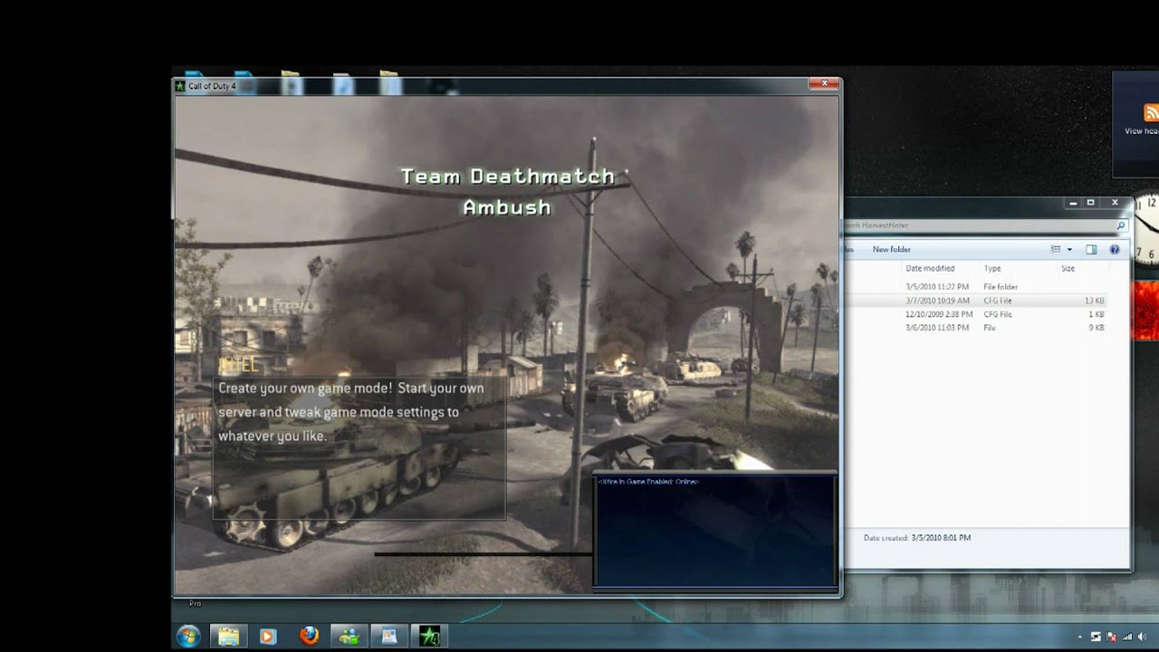 How to window mode Call Of Duty 4 PC - YouTube