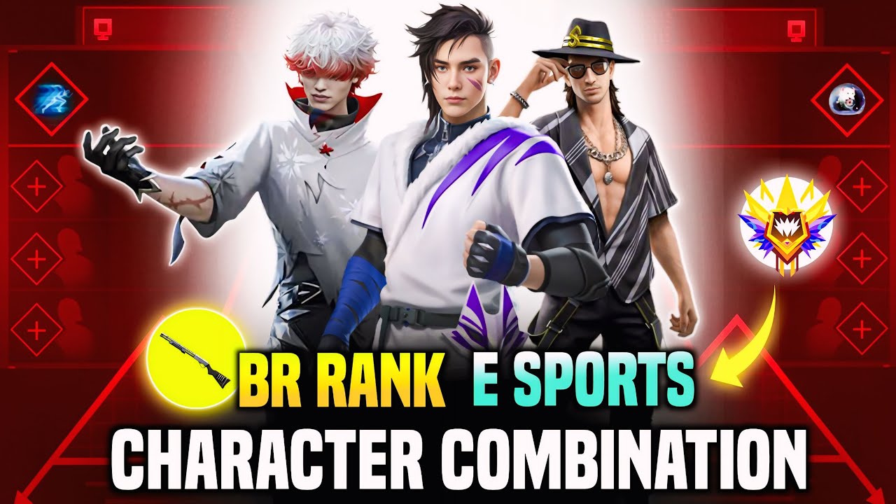 BR RANK BEST CHARACTER COMBINATION | BEST CHARACTER SKILL FOR BR RANK ...