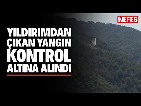 Marmaris'te yıldırım düşmesi sonucu çıkan orman yangını söndürüldü