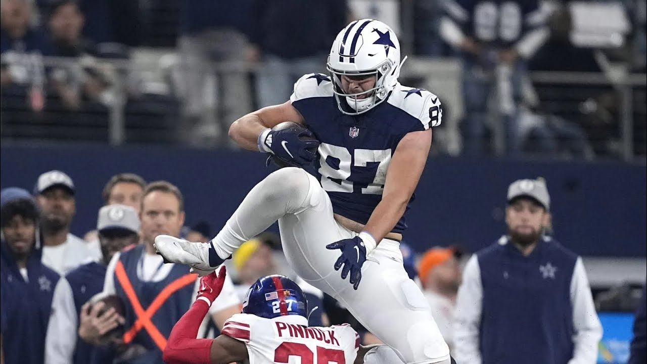 Jake Ferguson Week 12 Highlights vs Giants - YouTube