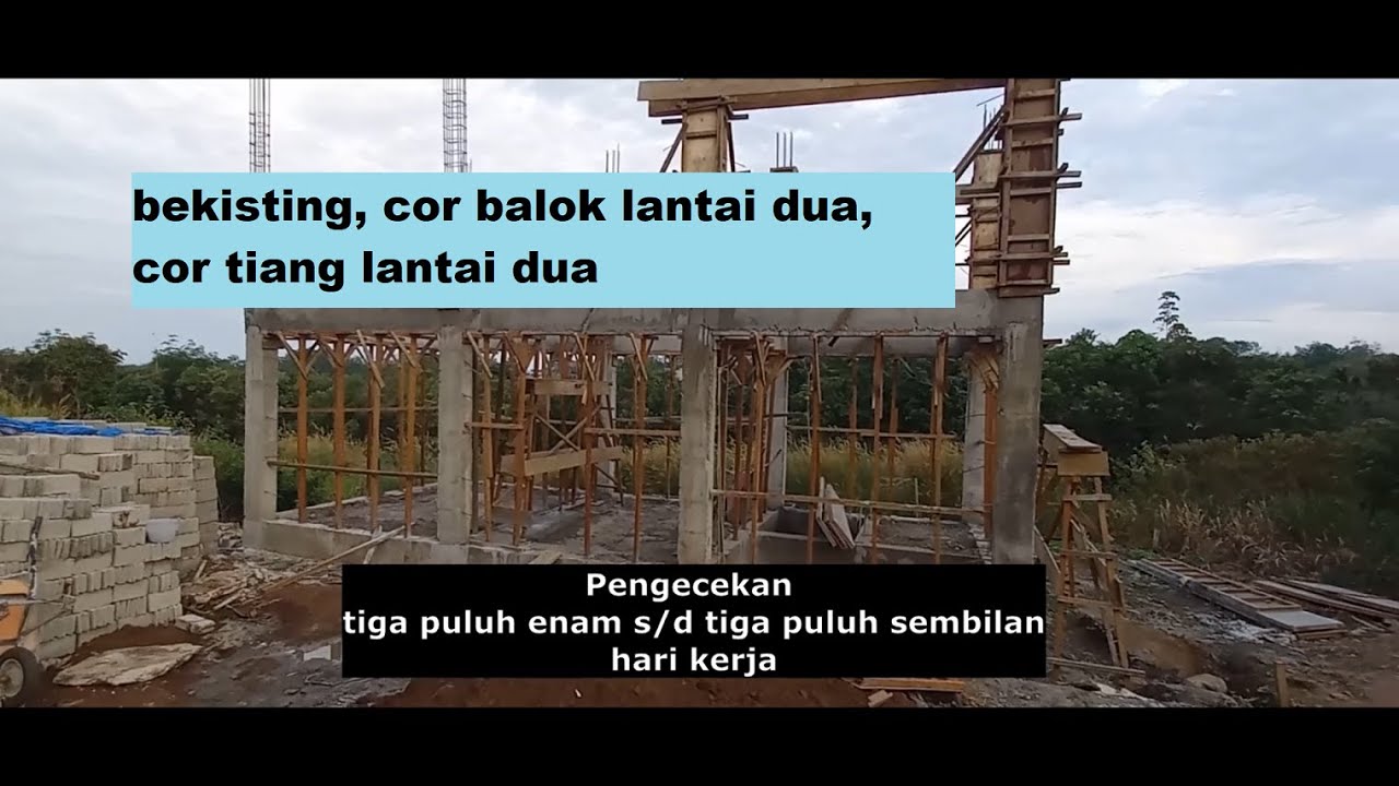 Pembangunan rumah walet Pengecekan 36 s/d 39 hari kerja bekisting, cor ...