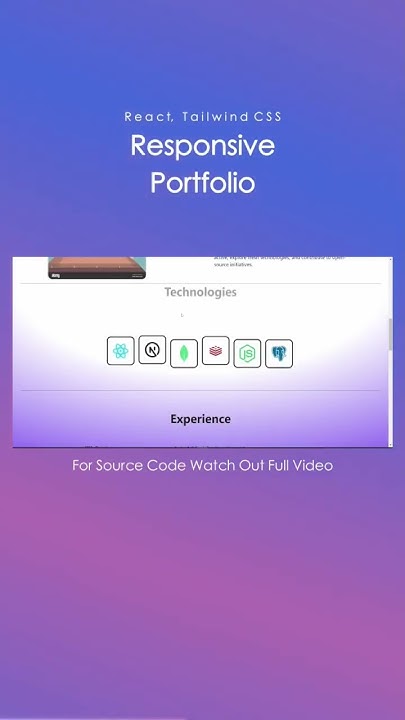 Create Responsive Portfolio using react #reactportfolio #shorts - YouTube