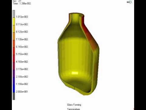 Marc - Glass Blow Forming Simulation - YouTube