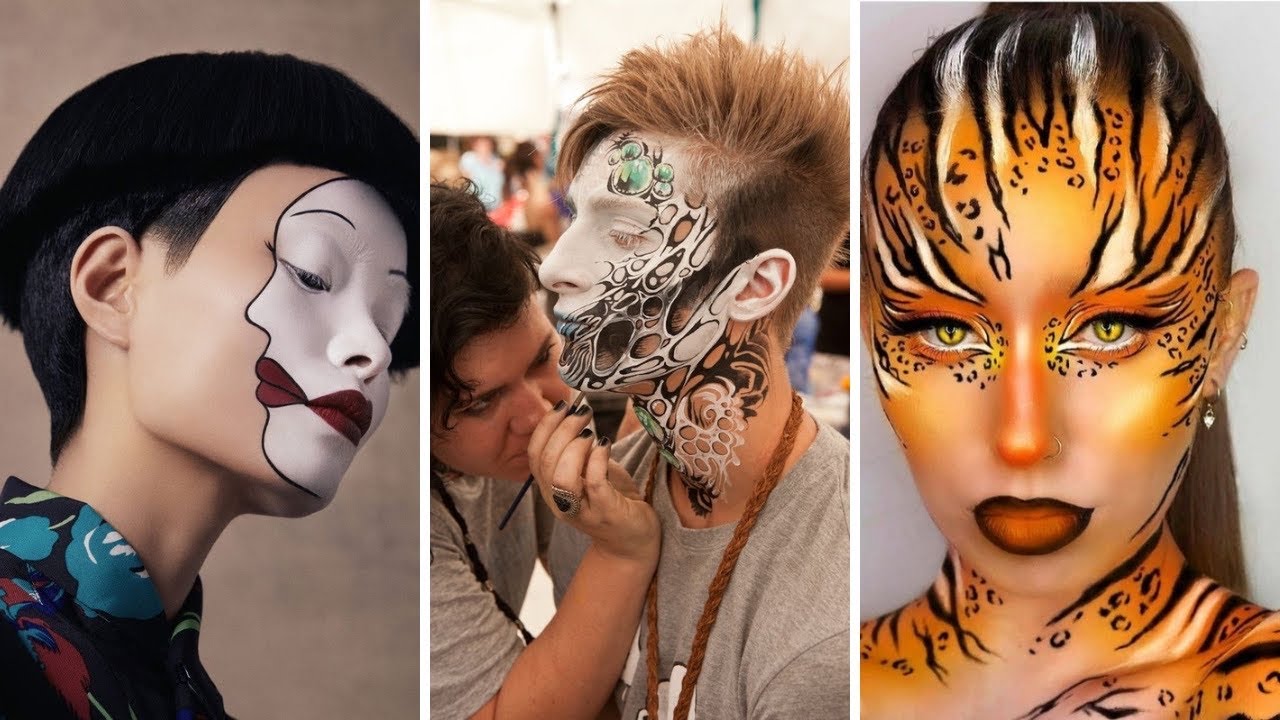 Crazy face painting | Awesome Makeup Compilations🎨 - YouTube