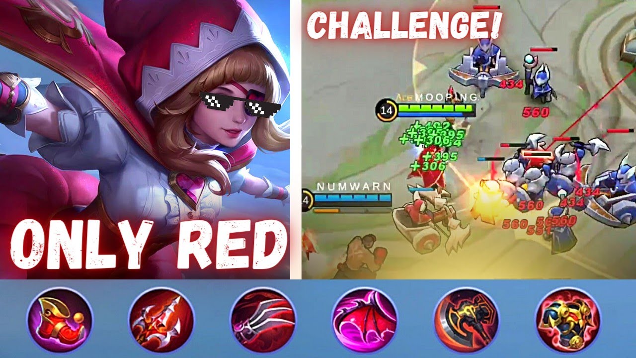 MLBB แต่เป็นสีแดงทังหมด Queen of red - YouTube