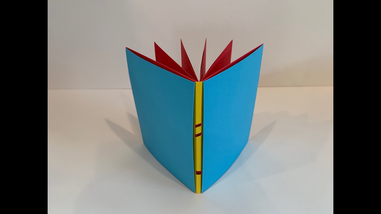 Accordion Book Glued at the Peaks + Two Piece Paper Cover - Bookbinding ...