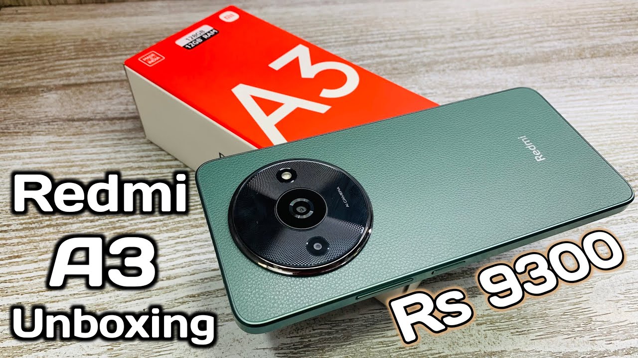 Redmi A3 Unboxing | First impression 🔥 | 6gb ram | 128gb storage - YouTube