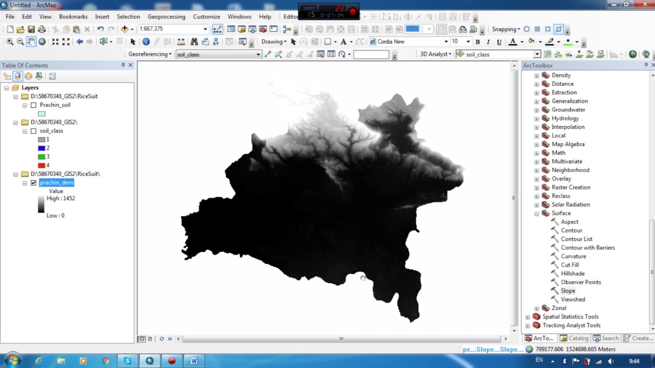 การทำ Raster model By Arcmap - YouTube