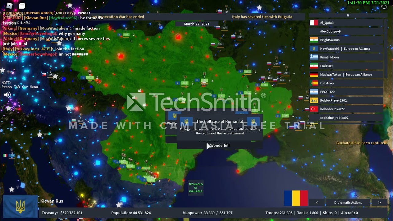 Ukraine forms Kievan Rus and takes most of Russia:Roblox Rise Of ...