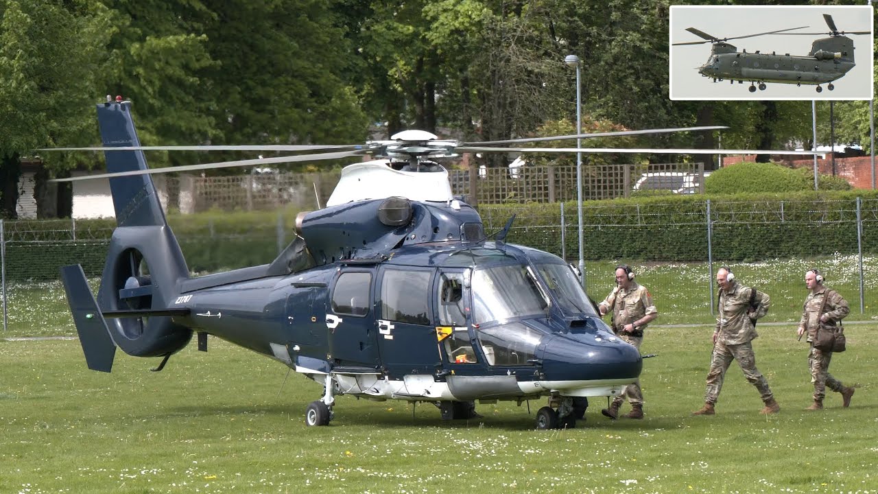 Head of British & US Army air lifted by military helicopters to London ...