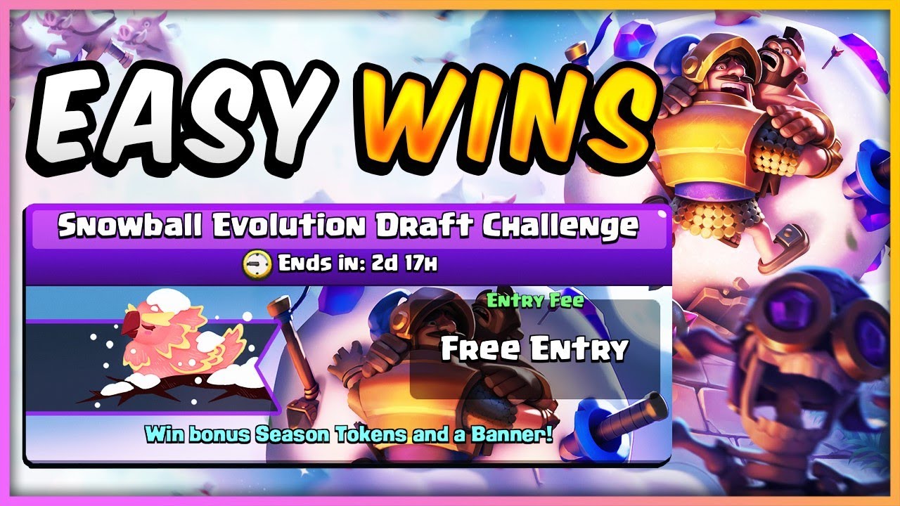 SNOWBALL EVOLUTION DRAFT CHALLENGE in CLASH ROYALE! - YouTube