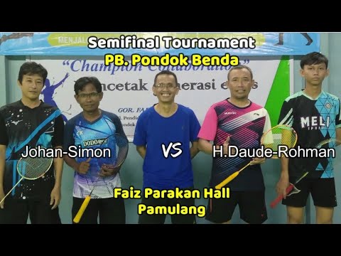 Pertarungan alot bro, Semifinal H. Daude-Rohman vs Simon-Johan ...