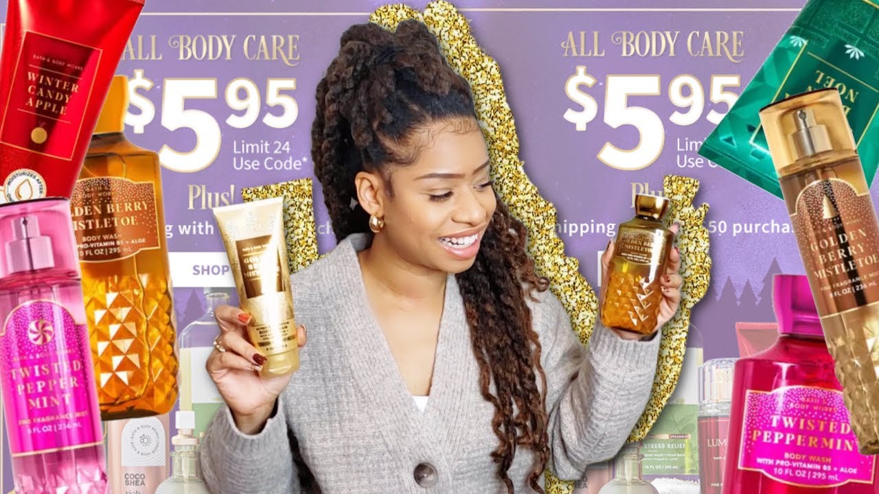 Bath and Body Works Golden Berry Mistletoe Fine Fragrance Mist + Body ...