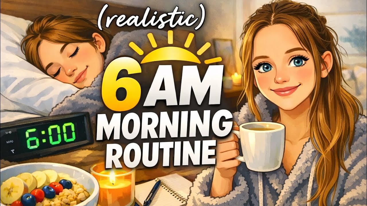 (Realistic) 6 am morning routine! - YouTube