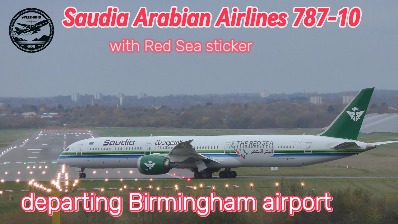 Retro livery and red sea marking Saudi 787-10 (HZ-AR33) departing ...