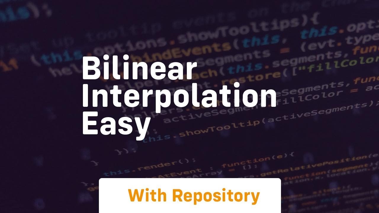 bilinear interpolation easy - YouTube