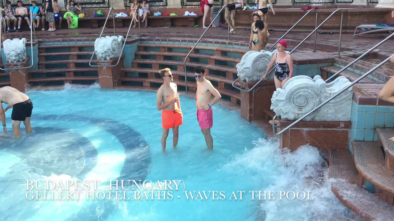 Hungary Budapest - Gellert Hotel Thermal SPA. Outdoor waves swimming ...