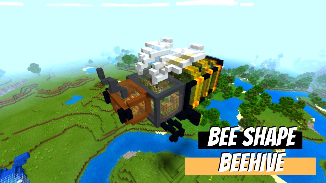 MINECRAFT Giant BEE Shape BEEHIVE - COLMENA Gigante con FORMA de ABEJA ...