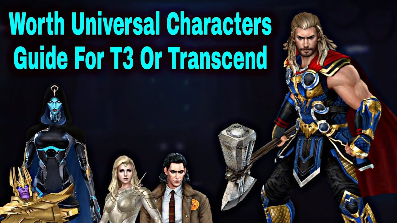 Universal Worth T3 Or Transcend Characters Guide Before September ...