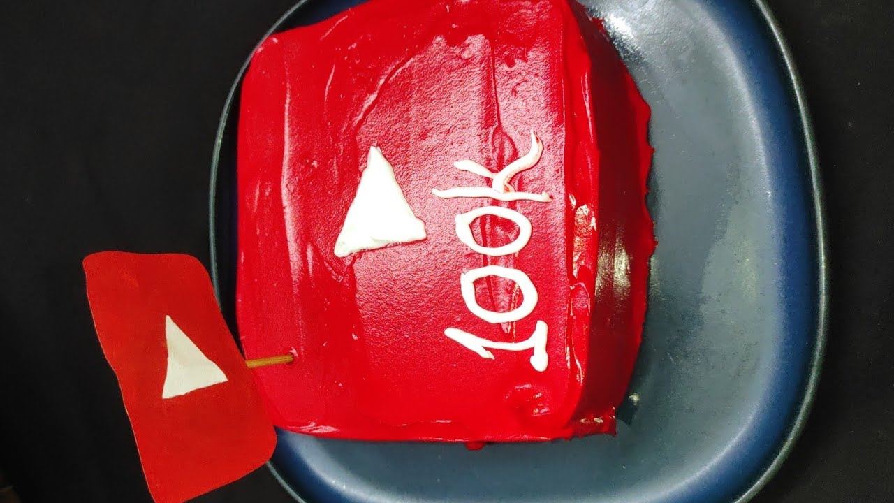 100k special YouTube Theme Vanila Cake Recipe."How to Bake the Ultimate ...