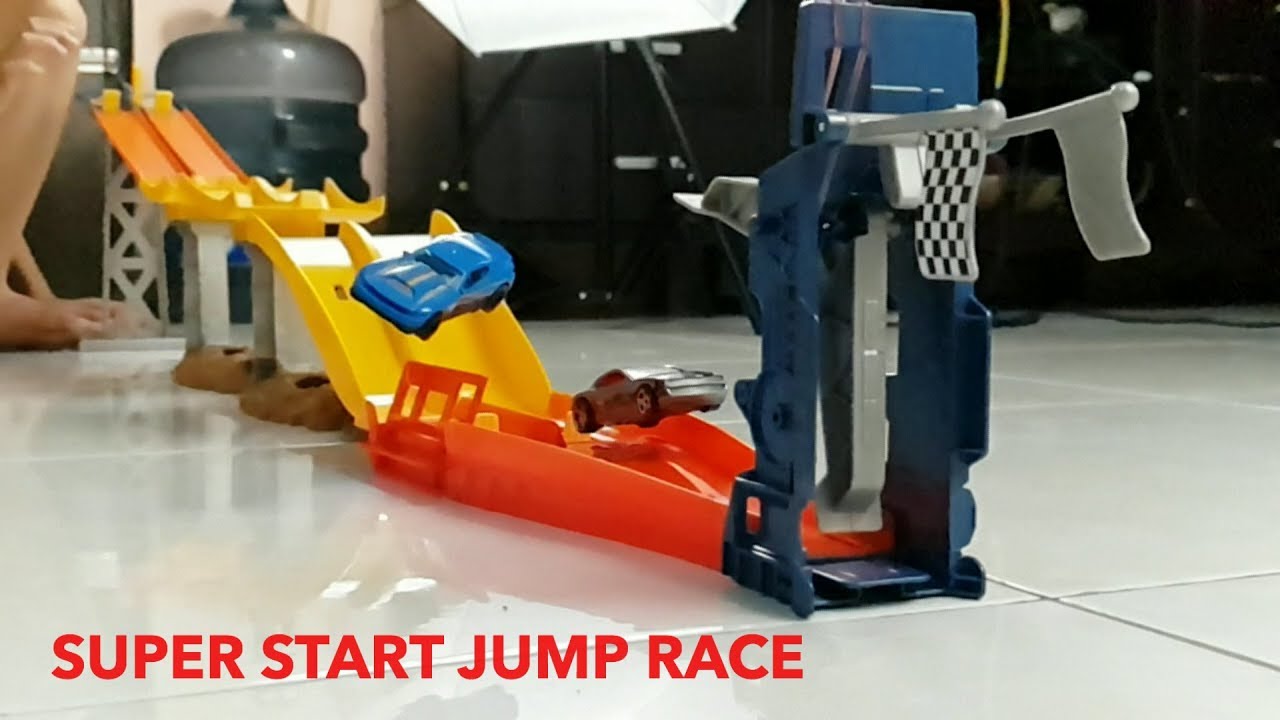 Hot Wheels Track Set : Unboxing Super Start Jump Race - YouTube
