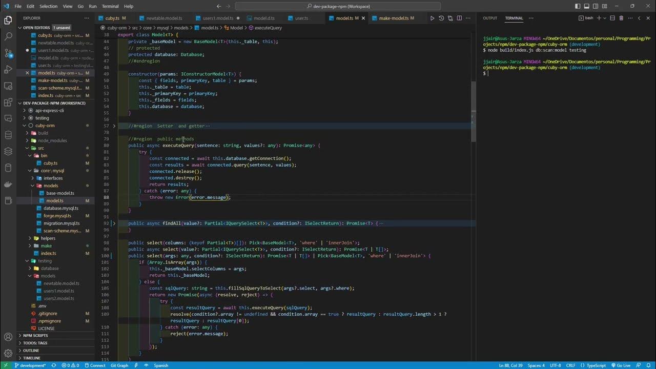 Proyecto en el que trabajo ORM Mysql (cuby-orm) Scan models - YouTube