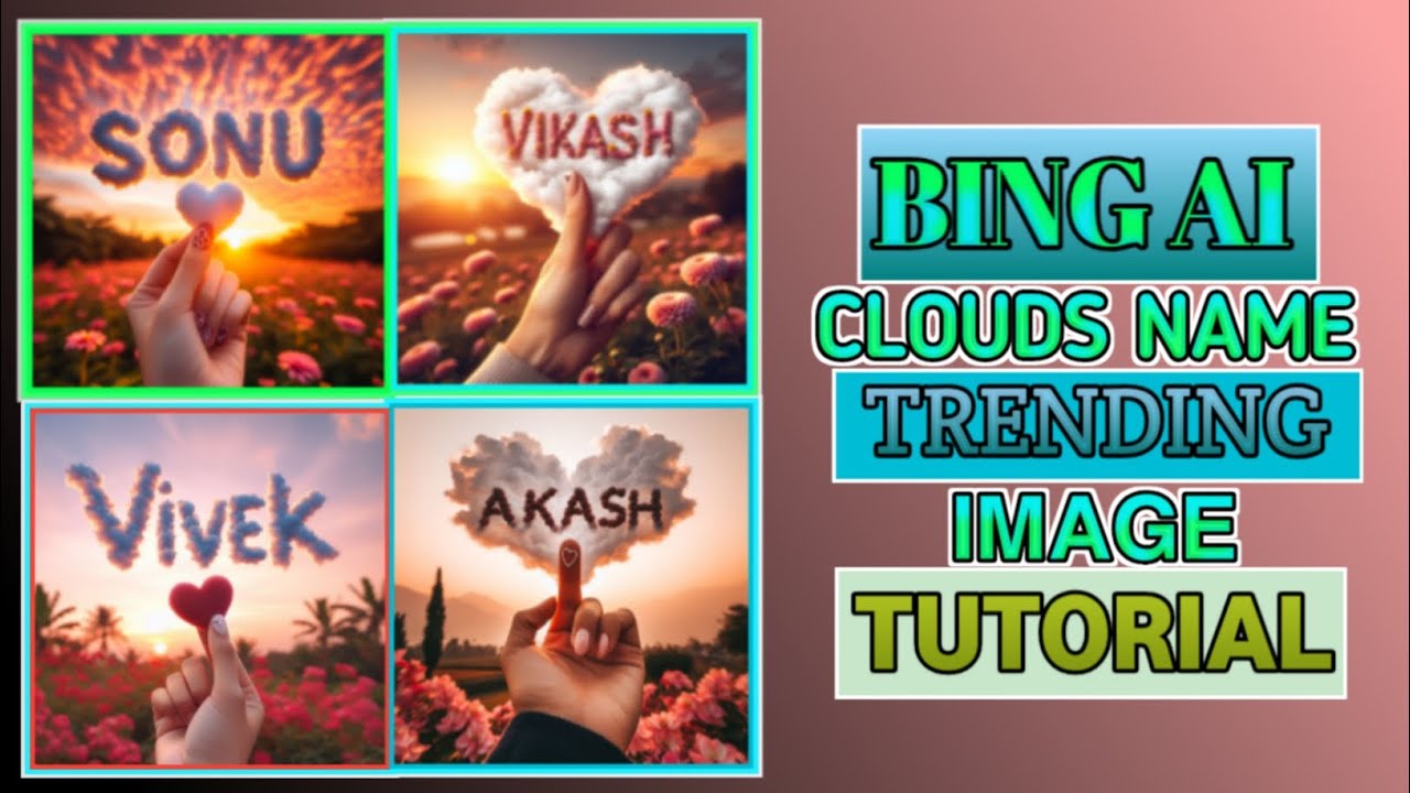 How To Create 3D Viral Clouds Name Video Edit With Bing Ai Image ...