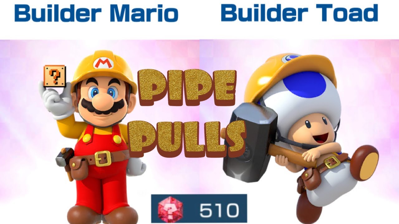 Pipe Pulls | 500 Rubies for Builder Mario and Builder Toad - YouTube