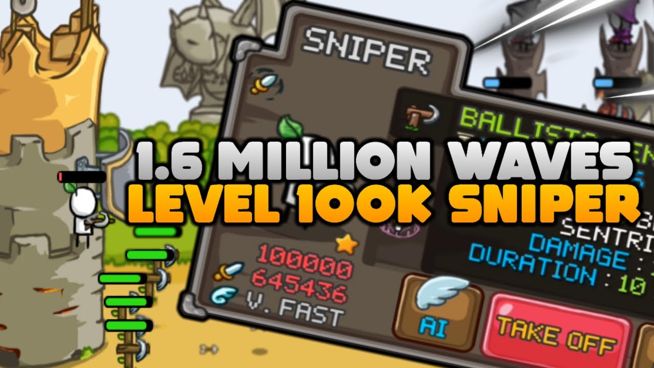LEVEL 100,000 SNIPER deals how much damage? 🤔 | GROW CASTLE - YouTube