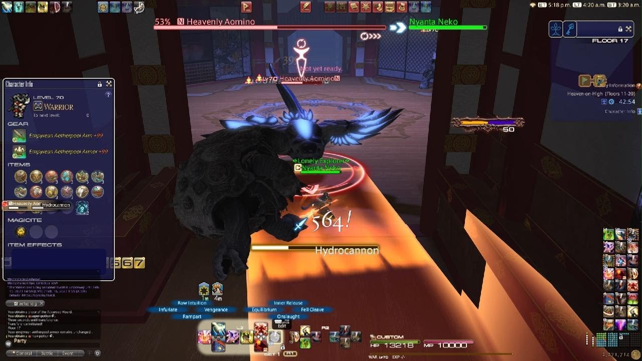 FFXIV - Bomb chest play | Heaven on High | HoH | WAR PoV - YouTube
